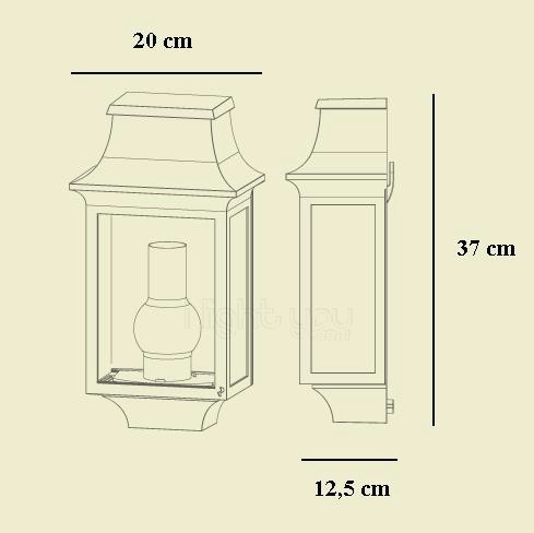 Louis Philippe 7 par Roger Pradier Design | Applique extérieur Murale
